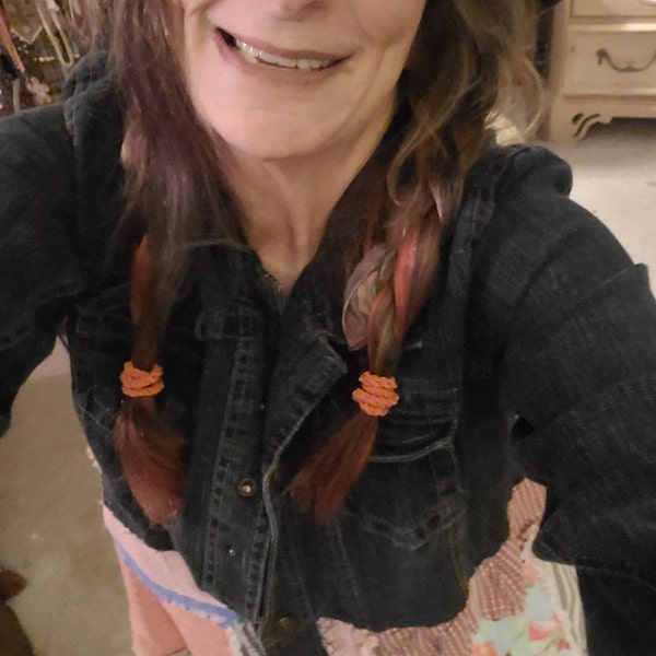 XL, Denim Upper, Upcycled Dress, Boho Women's, Reclaimed Fabrics ...