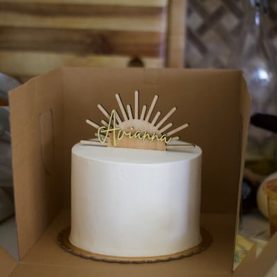Sun Cake Topper, Boho Sun Cake Topper, First Trip Around the Sun ...