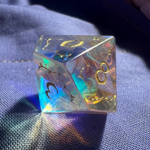 Chess Dice, Engraving Laminate, Square Corners, Black & Gold, Single D6 ...