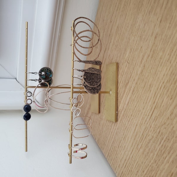 Earring Display Stands, Brass, Set of Three, 80mm, 120mm, 180mm - Etsy