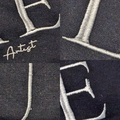 Custom Embroidered Logo Text Sweatshirt, Embroidered Business Logo ...