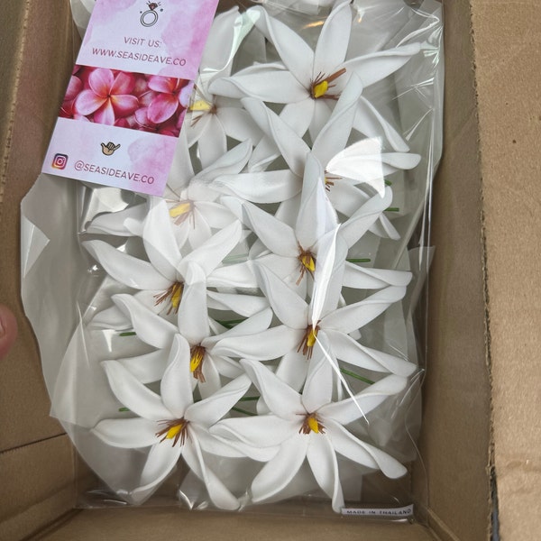 3" Tiare Foam Flower, Ear Flower, Tahitian Gardenia, Pinwheel Tiare ...