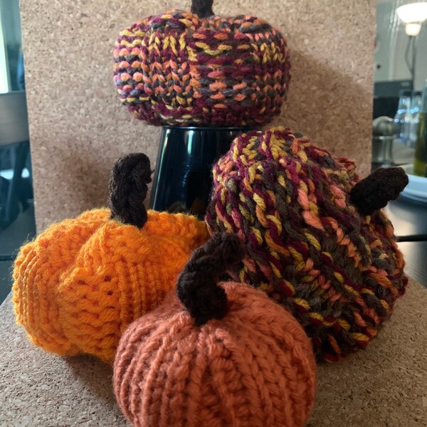 Loom Knitting PATTERN 3 Pumpkins With Step by Step Video Tutorial ...