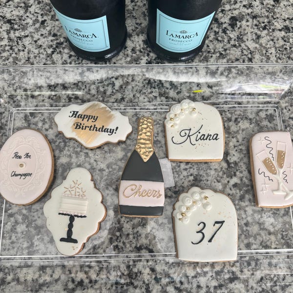 Birthday Decorated Cookies, 50th Birthday Cookies, Fifty Birthday ...