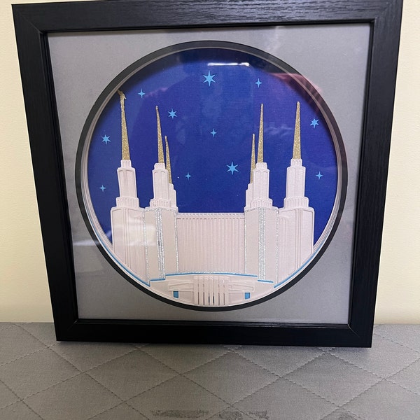 Layton Utah LDS Temple 3D Shadow Box - Etsy