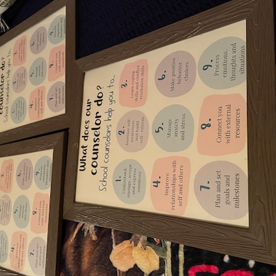 School Counseling Door Sign Decor Counselor Poster Wall Art School ...