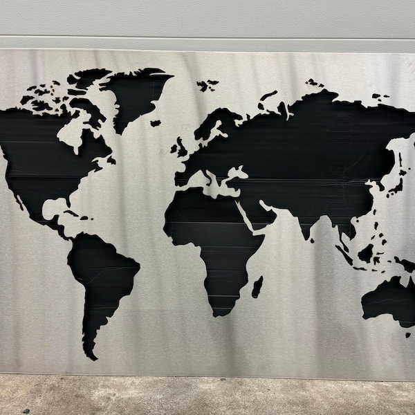 World Map Dxf and Svg - Bad Dog Metalworks Digital Download - Laser CNC ...
