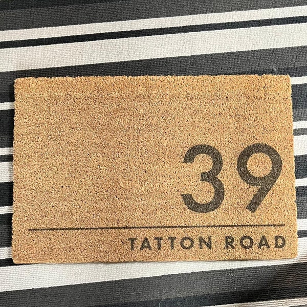 Brush Door Mat Personalised Front Door Mat Custom Printed First Home ...