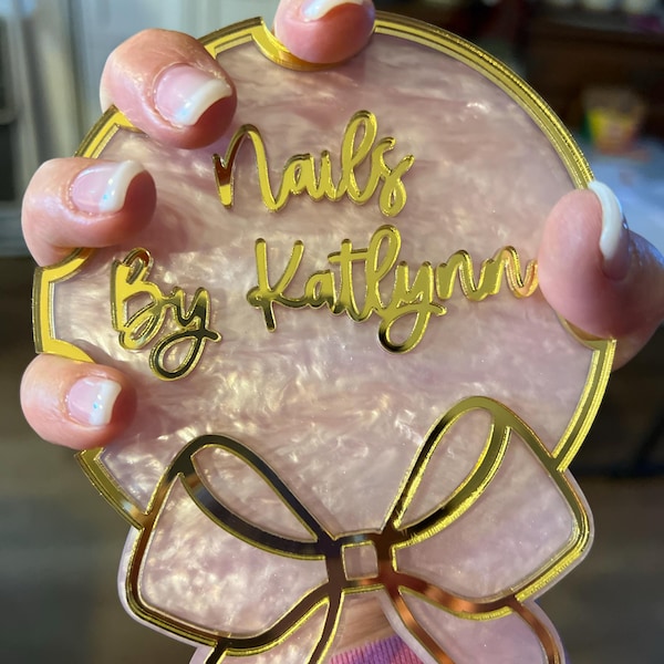Coquette Nail Photo Prop | Nail Technician | Acrylic Nailfie | Nail ...