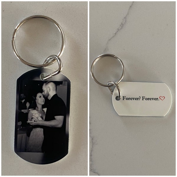 Photo Keychain, Picture Keychain for Boyfriend or Husband, Car Key, Tag ...