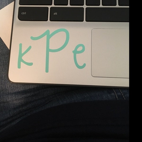 Monogram Decal for Laptop | Lots of Colors and Styles! - Etsy