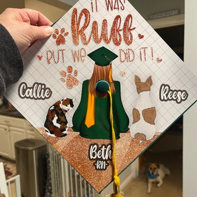 Personalized Graduation Cap for Dog Mom, Dog Lover Grad Cap Topper, It ...