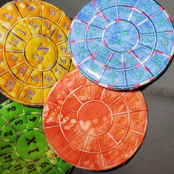 Maths Multiplication Wheel Embroidery Design 1- 20 Circle Times Tables ...