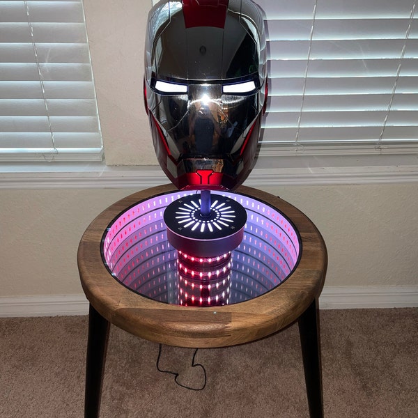 İnfinity Mirror Coffee Table, Led Light Table, Wooden Coffee Table, 3D ...