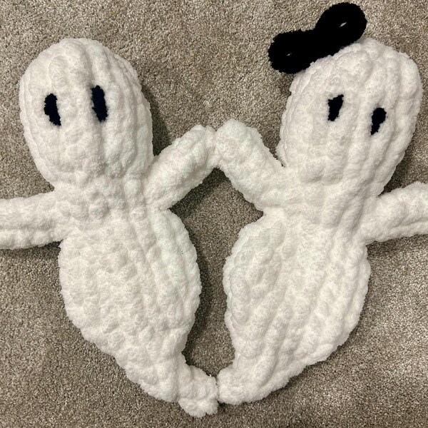 BABY BOO GHOST / Full Video Tutorial / Finger Knit Ghost Snuggler ...