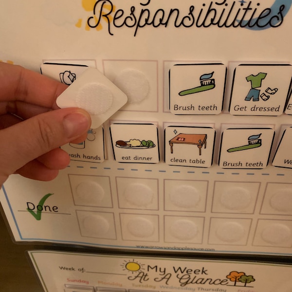 Weekly Kids Calendar, Printable Visual Schedule, Perpetual Calendar ...