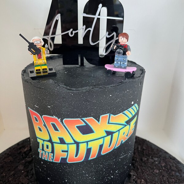 40 Cake Topper Birthday Forty Cake Topper 40th Cake Ideas Gold Happy ...