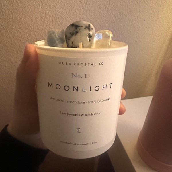 Moonlight Candle| Crystal Candle| Hand Poured Soy Candle| Scented ...