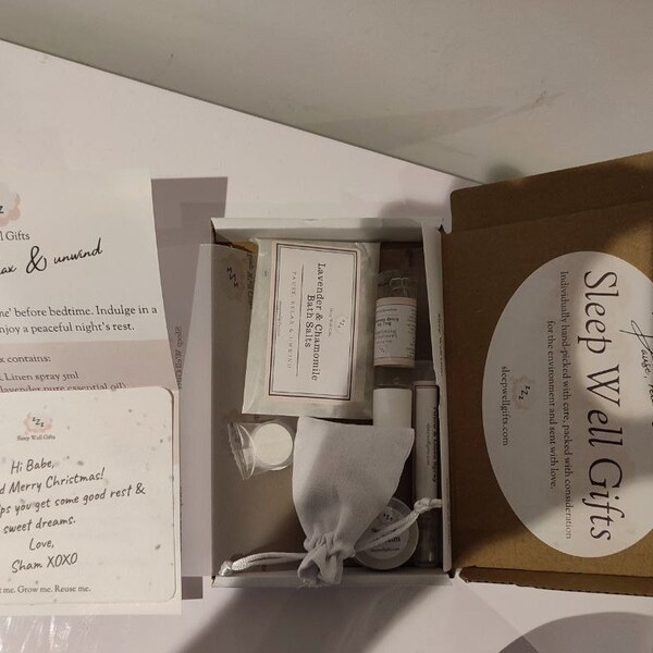 Sleep Well Gift Box /relaxation Pamper Box /wellbeing Letterbox Gift ...
