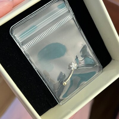 14k Solid Gold Flower Rook Earring Gold Rook Piercing Eyebrow Ring ...