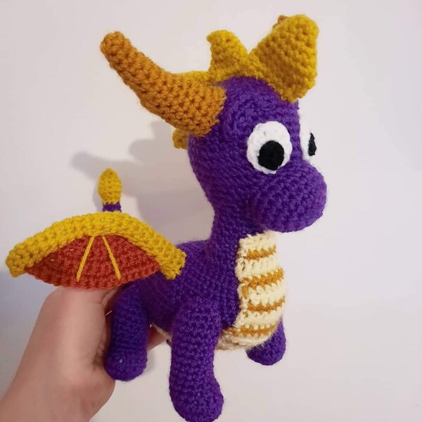 Crochet Pattern: Spyro and Ember Inspired Dragon Amigurumi PDF Instant ...