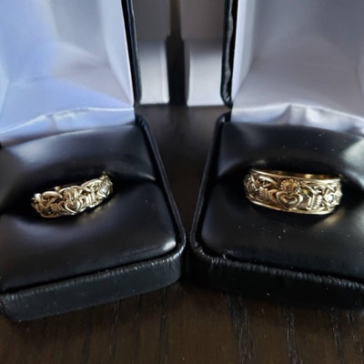 Sterling Silver Amethyst Wedding Rings, Celtic Engagement Set, Amethyst ...