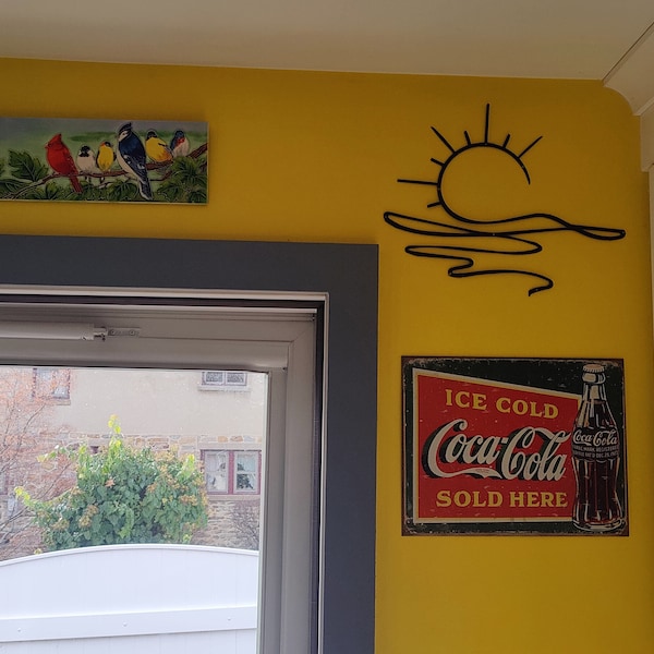 Sunshine Metal Sign | Sun Metal Wall Art | Sea Sparkle Metal Wall Decor ...