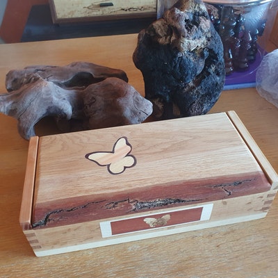 Beautiful Handmade Wooden Keepsake Box With Curly Maple and Cherry Wood ...