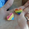Gay Pride Hard Enamel Pin LGBTQ Pride Flag Heart Pin for Jackets ...