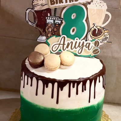 Frappe Coffee Cake Topper - Etsy