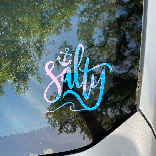 Salty Sticker, Salty Decal, Tropical Sticker, Beach Sticker, Beach Car ...