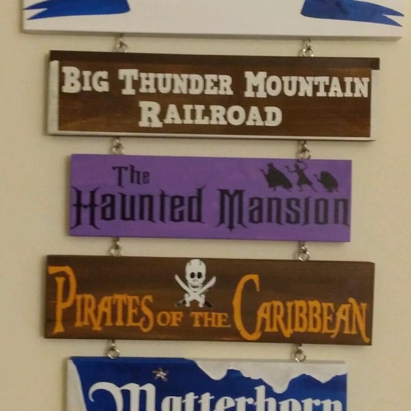 Hand Painted Disney Sign, Completely Custom to Your Favorite Rides and ...