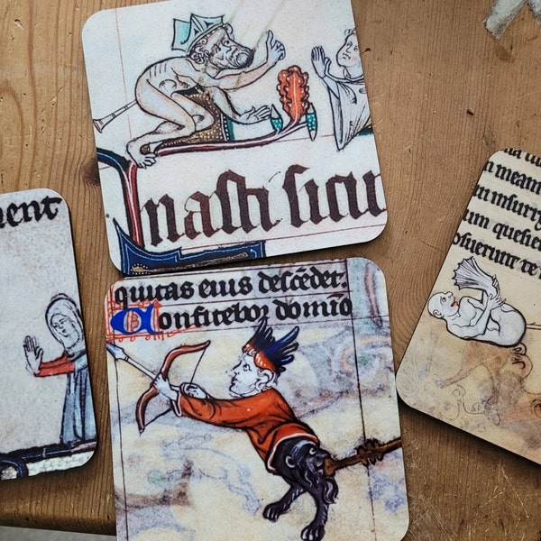 Medieval Butt Trumpet Coasters - Set of 4 - Etsy