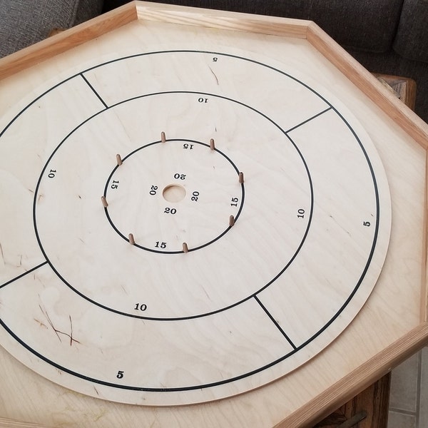 The Gold Standard Crokinole Board - Traditional Octagon Game Set - 23-5 ...