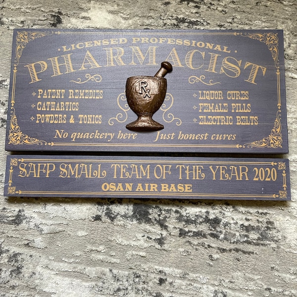 Pharmacist Wood Sign With Optional Personalization >>> Order by 12/14 ...