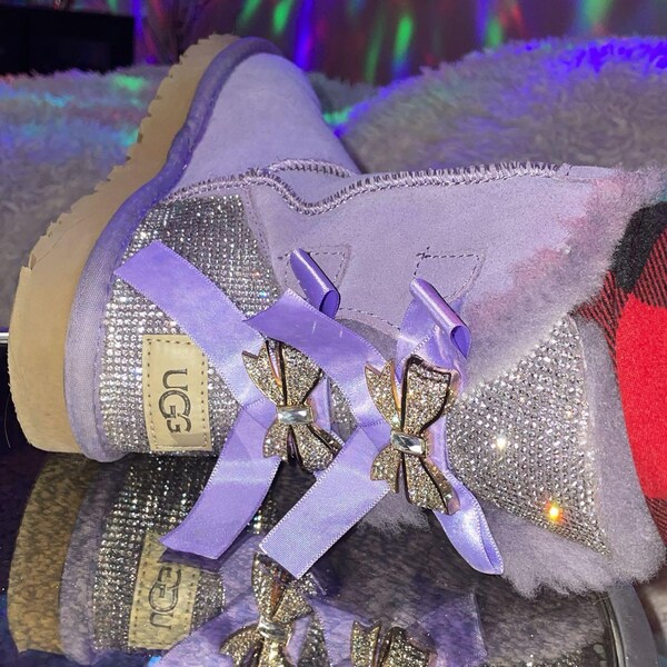 UGG Custom Bling UGG Boots With Bling 2 Bows OR 3 Bows, Rhinestone Ugg ...
