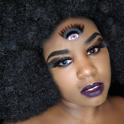 Wide Open Third Eye Prosthetic latex, Extra Eye SPFX Make-up With ...