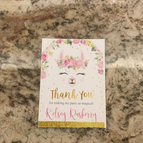 Llama Favor Tag, EDITABLE Llama Tags,thank You Favor Tags, Llama Gift ...