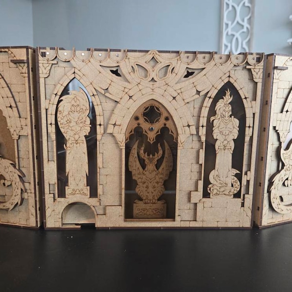 Dnd DM Screen Dragonheart With Dice Tower, Initiative Tracker, HR ...