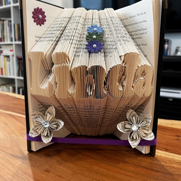 Folded Book Art Name - Etsy