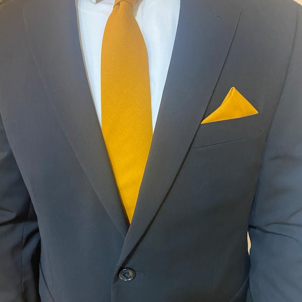 Marigold Ties - Mens Mustard Yellow Line Ties. Kids and Men Sizes ...