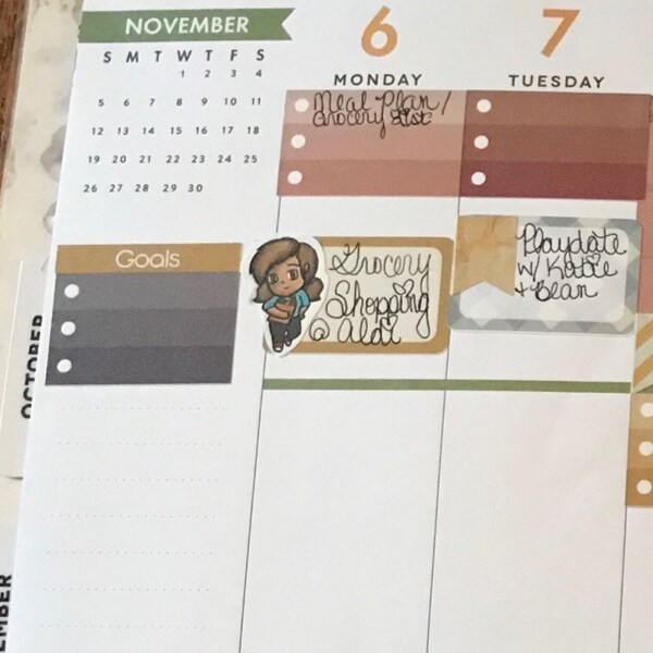 Chibi Kitkat Kitsune Concha Printable Happy Planner, Mini Happy Planner ...