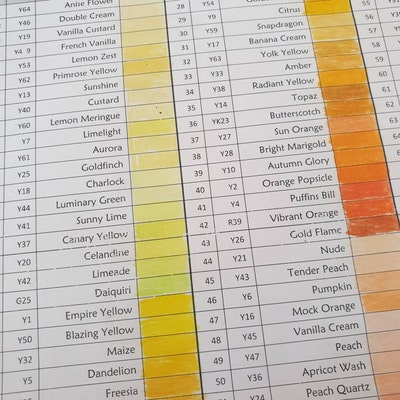 Derwent Chromaflow 72 Colored Pencil Set DIY Color Chart / Swatch Sheet ...