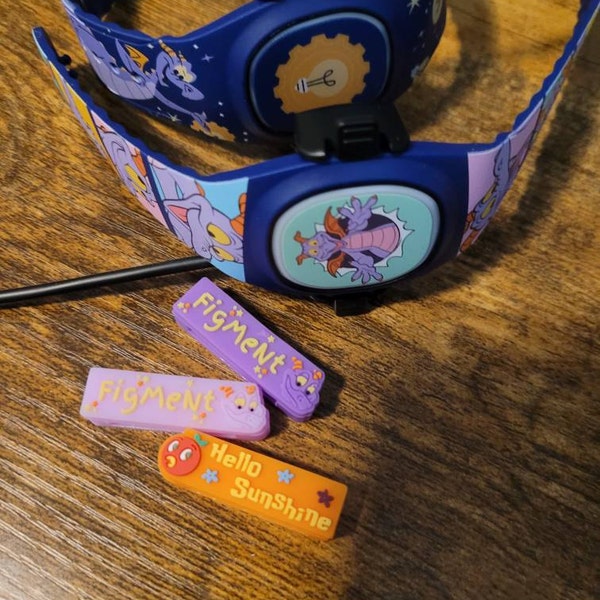 Dark Purple Figment Dragon Disney World Magic Band Slider - Etsy