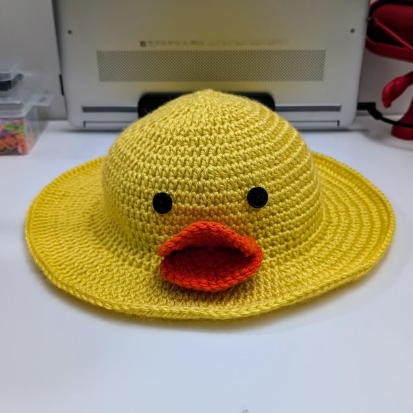 Crochet Written Pattern - Duck Bucket Hat - Etsy