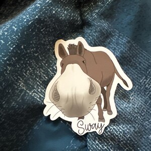 Customizable Donkey Sticker Personal Decal Gift for Farm Handmade ...