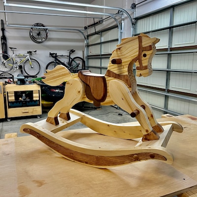 Antique 1890 Rocking Horse Wood Toy Plans & Patterns PDF Download SVG ...