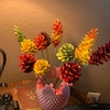 Fall Pine Cone Flowers, ONE DOZEN, ORIGINAL, on 12-inch Stems ...