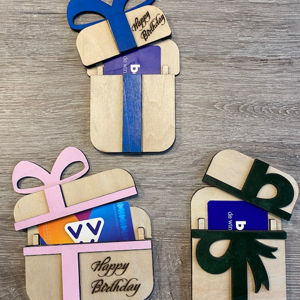 Gift Card Bundle Svg Laser Cut, Laser Cut File, Gift Card Box Bundle ...