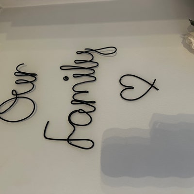 Wire Christmas Place Name Settings, Wire Words, Wire Wall Art, Custom ...